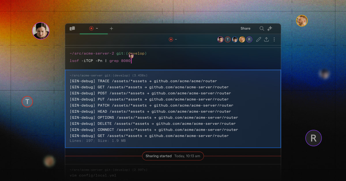 Warp: Session Sharing